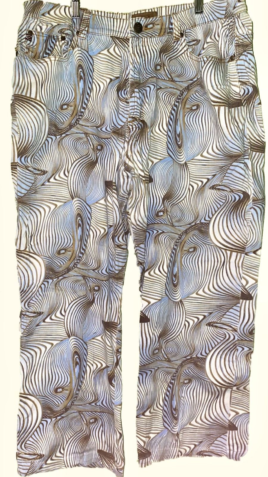 Vintage psychedelic swirl print jeans by crest jeans | Grailed