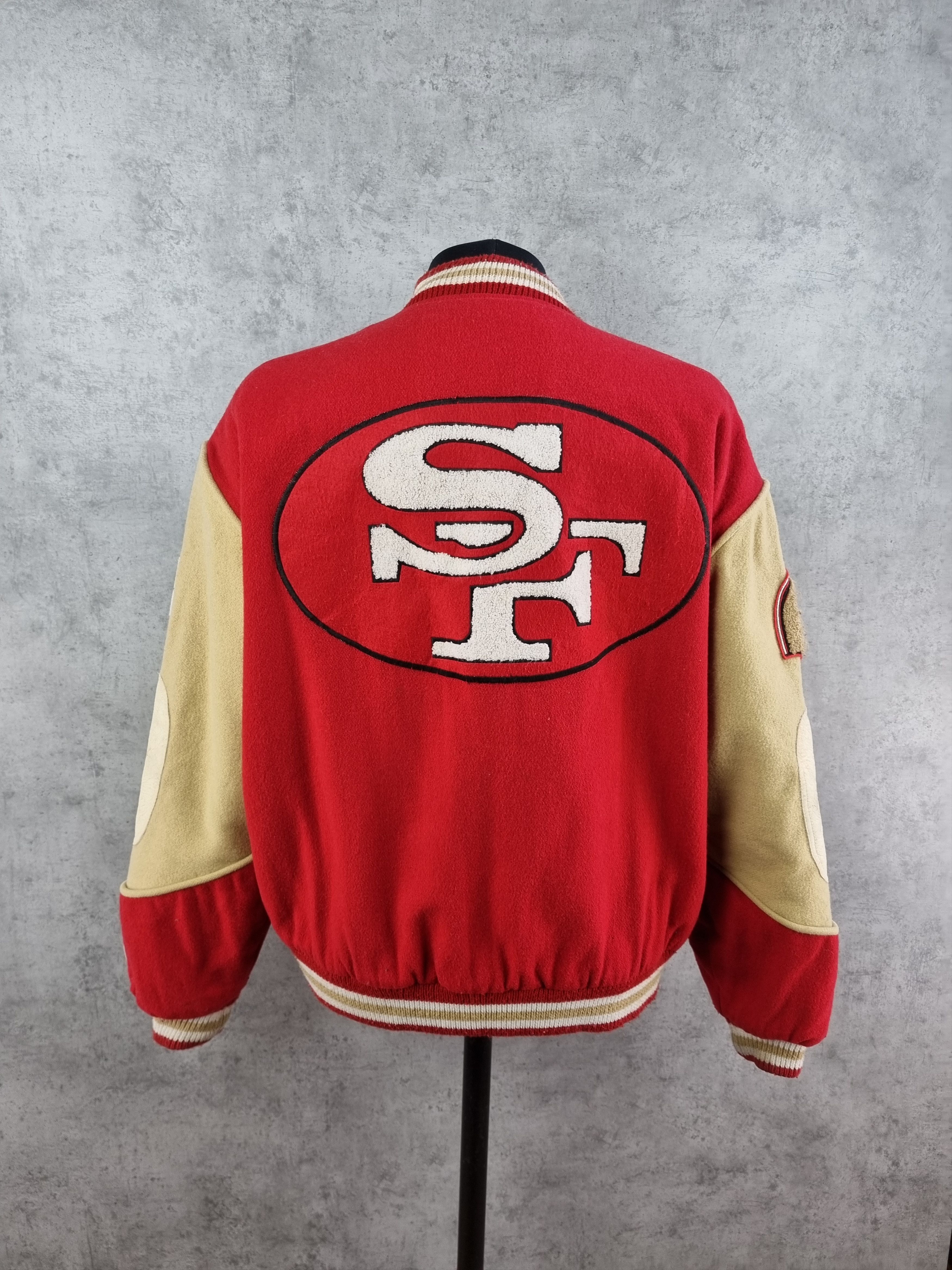 NFL × San Francisco 49ers × Vintage 90s Wool Rare 49Ers CAMPRI Varsity ...
