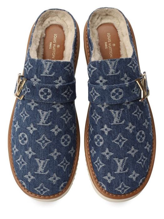 Louis Vuitton Louis Vuitton Cosy Mule Monogram Denim Slide | Grailed