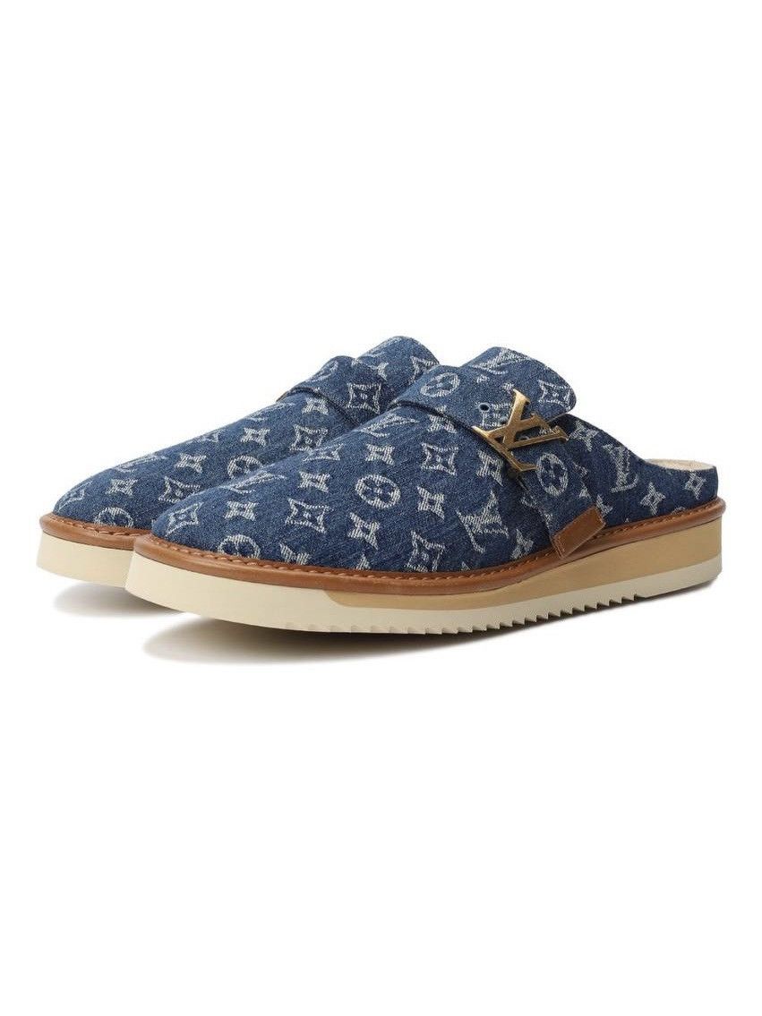 Louis Vuitton Louis Vuitton Cosy Mule Monogram Denim Slide | Grailed