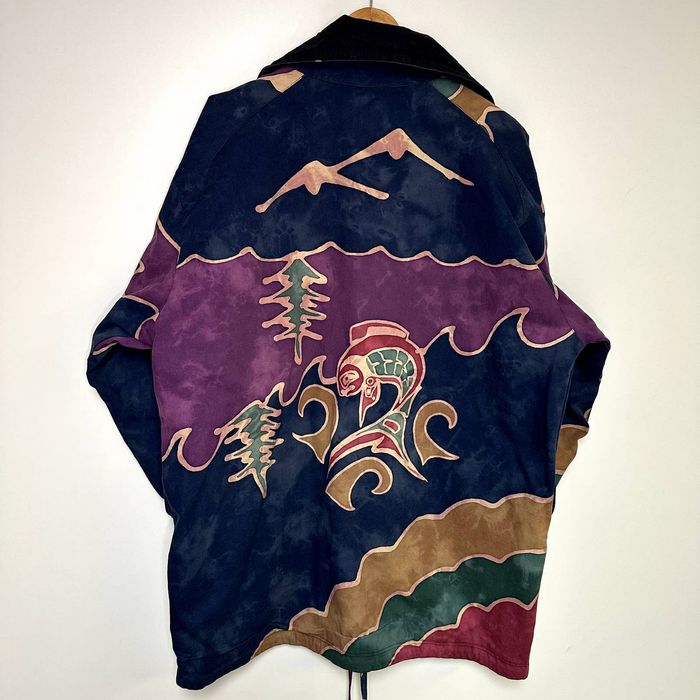 Vintage 90s Vintage Fish Jacket Fishing Work Jacket Chore Coat Blue ...