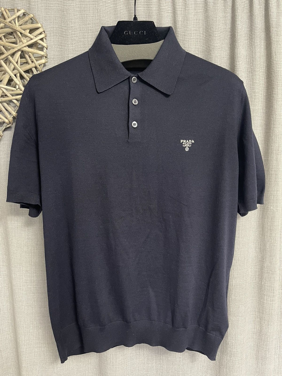 Prada PRADA men polo real measurements by tape measure in photos | Grailed