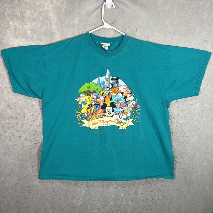 Disney A1 Vintage Disney World 2000 Mickey Goofy T Shirt Adult 2XL XXL ...