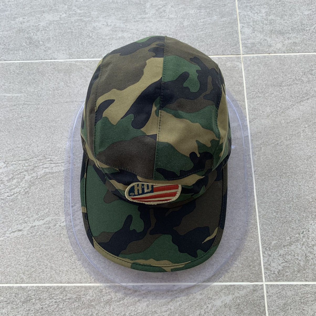 Harley Davidson × Vintage HARLEY DAVIDSON cap camo design.. full cap ...