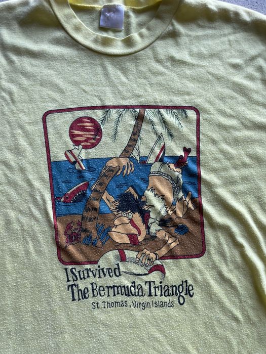 Vintage Vintage 70s I Survived The Bermuda Triangle t shirt | Grailed