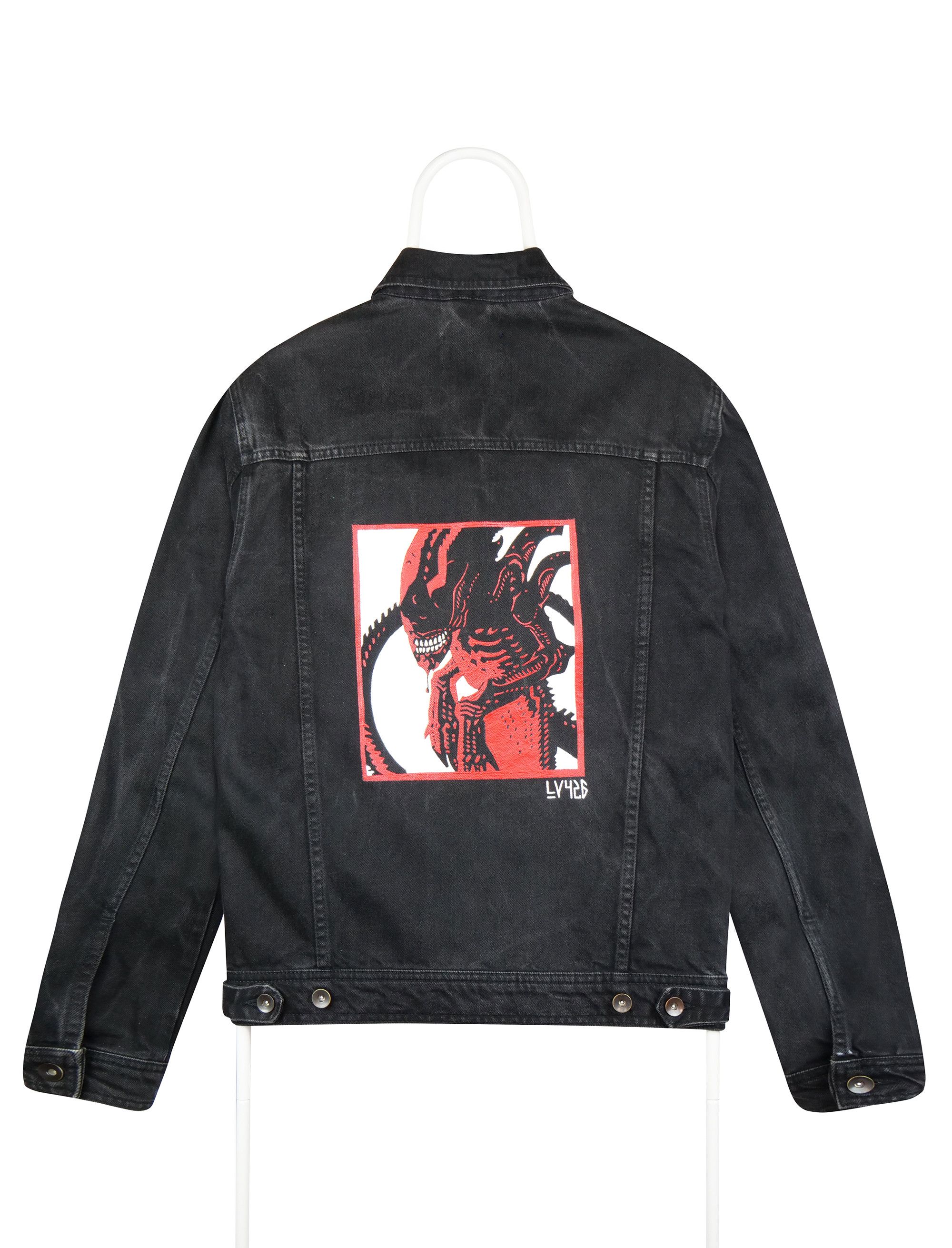 Custom Custome denim alien jacket | Grailed