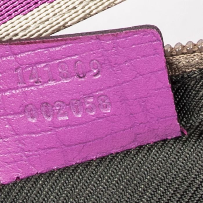 Gucci Boat Pochette in Beige/Brown/Purple Monogrammed Canvas | Grailed