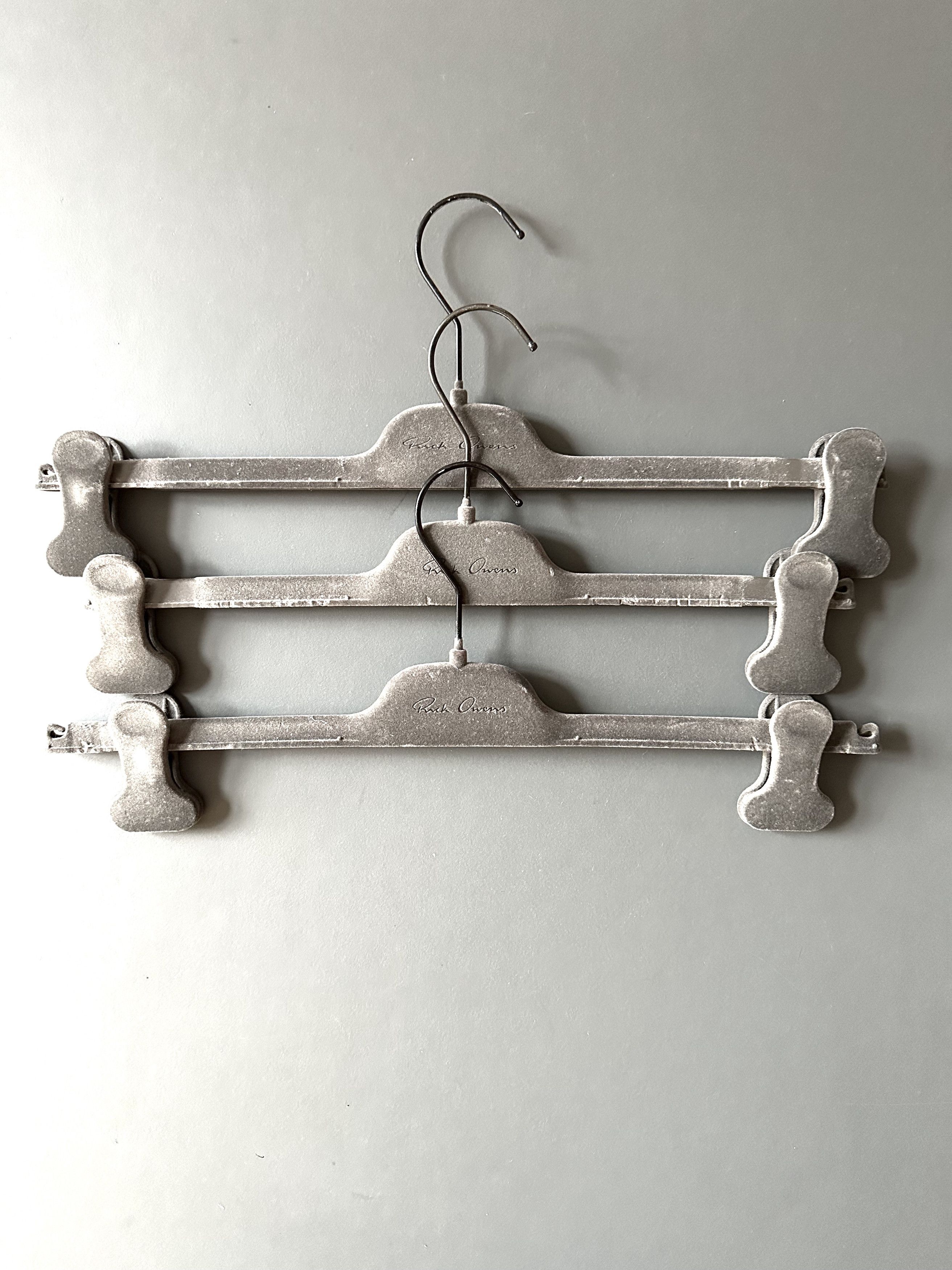 Rick Owens Set Of 3 Store Felted Hangers | Grailed