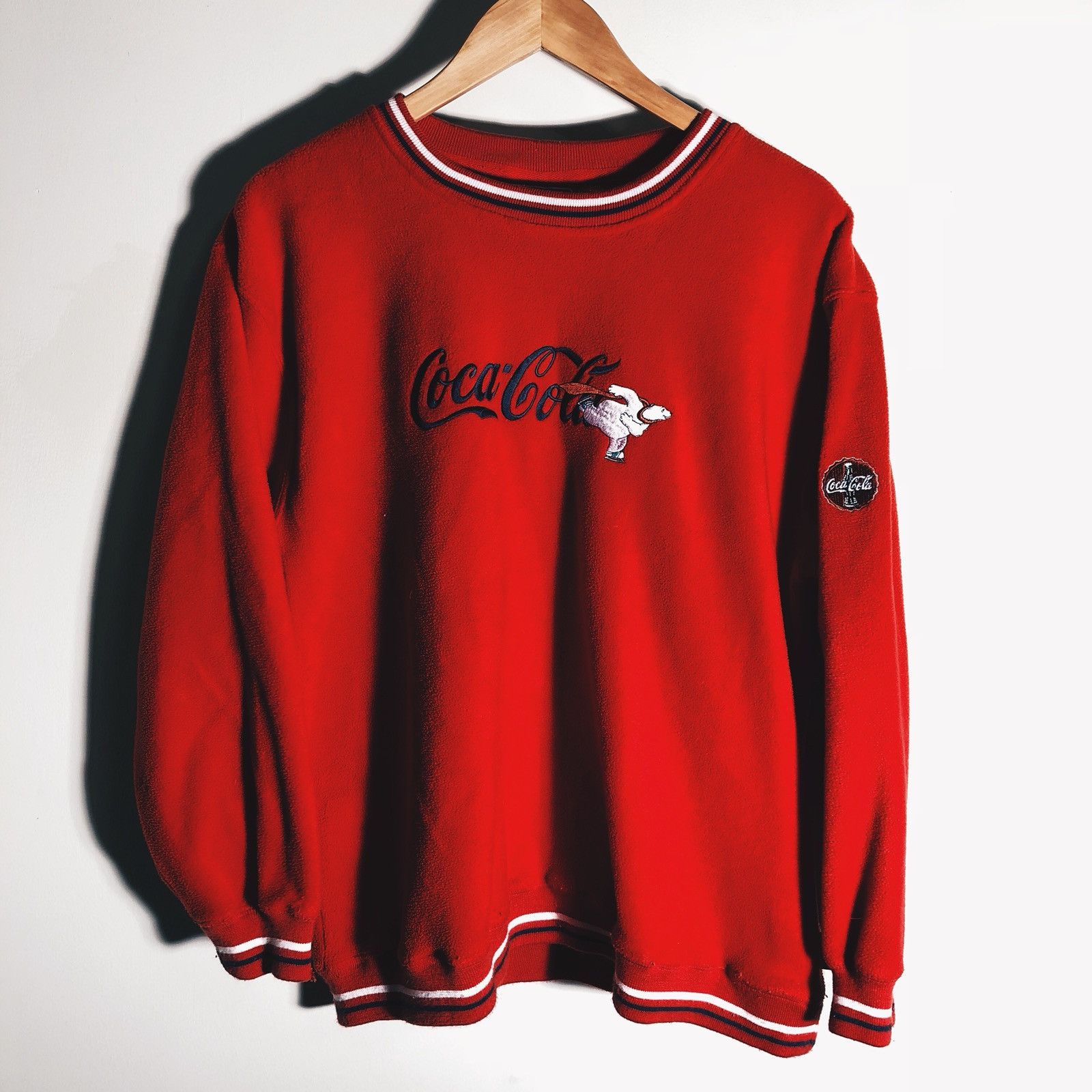 Coca Cola Vintage Fuzzy Coca Cola Sweatshirt | Grailed