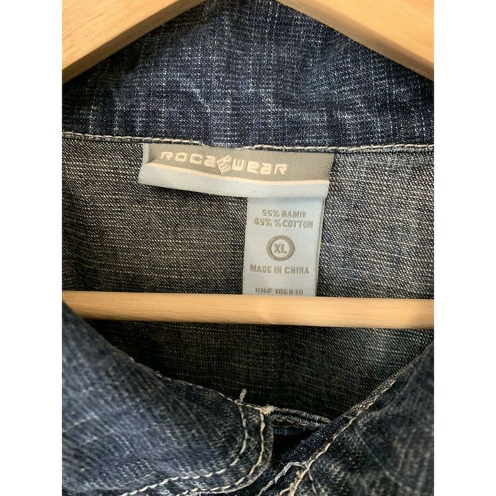 Rocawear Vintage ROCA WEAR Men’s Sz XL DENIM Blue Medium WASH JACKET ...