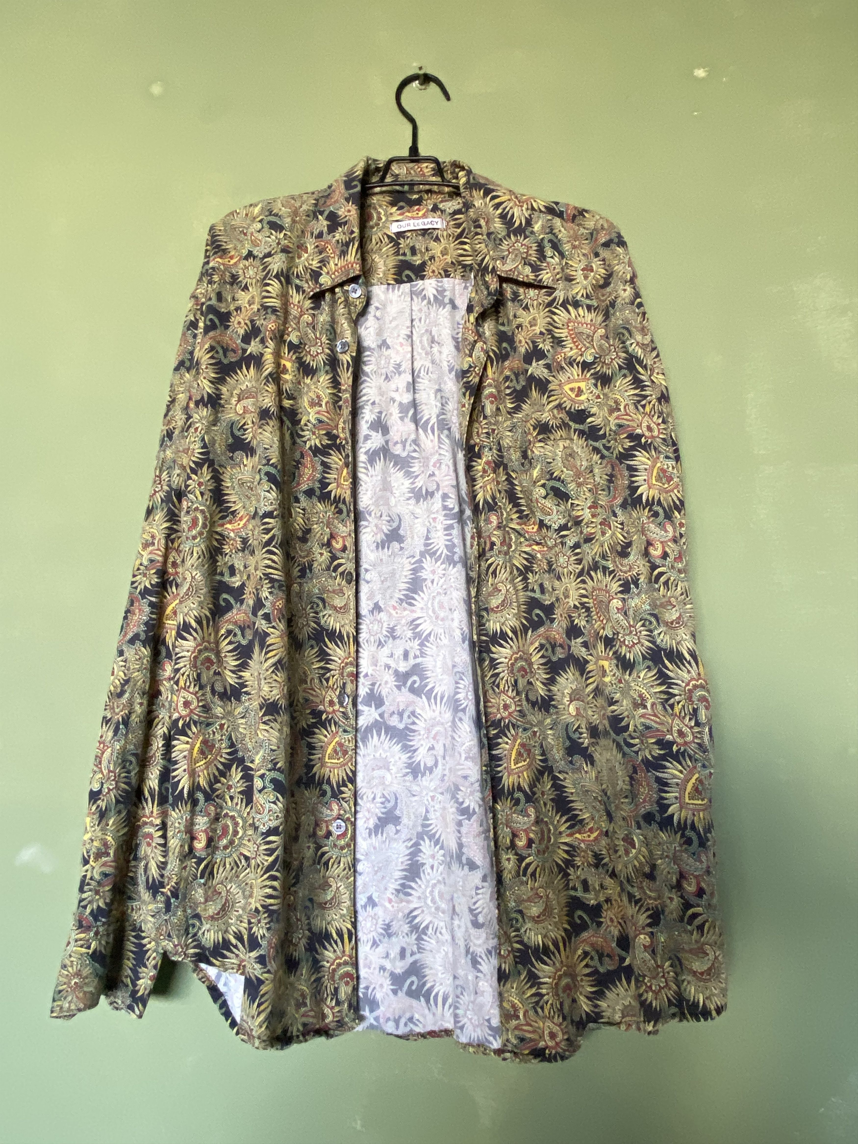 Our Legacy OUR LEGACY INITIAL SHIRT BLACK PLANTS PRINT SHIRT | Grailed