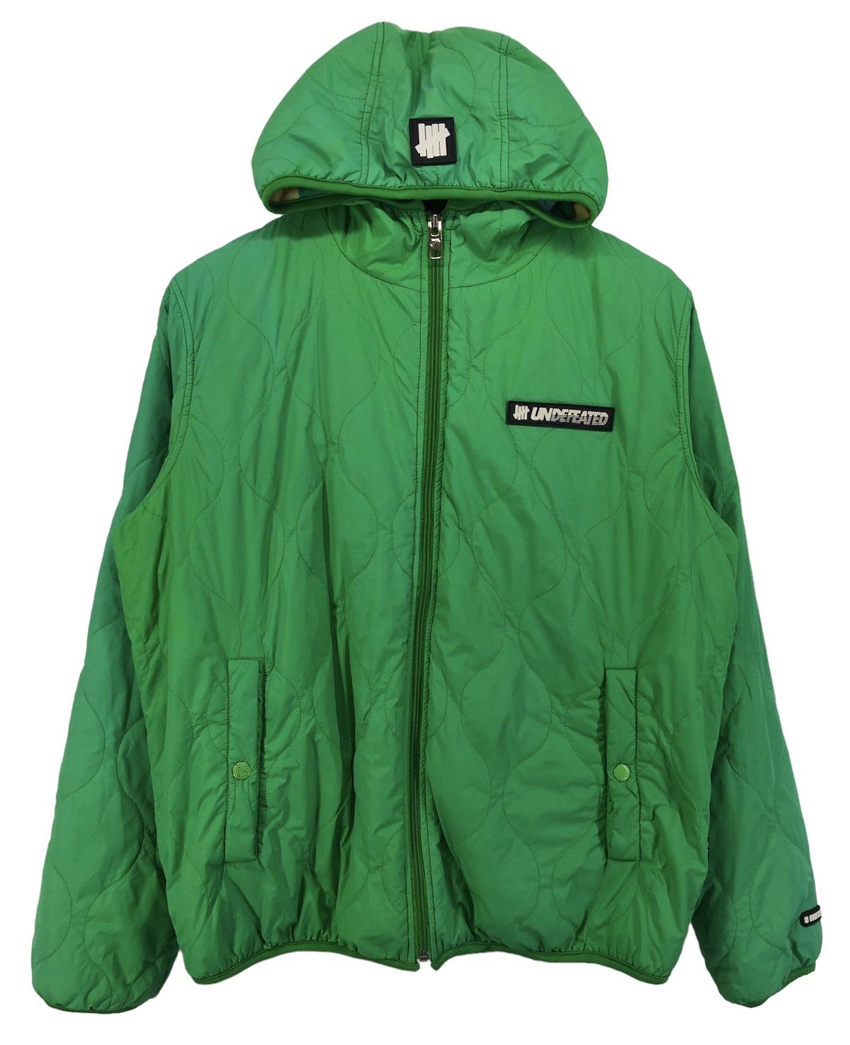 Streetwear × Undefeated × Vintage Undefeated Faded Green Quilted Jacket ...