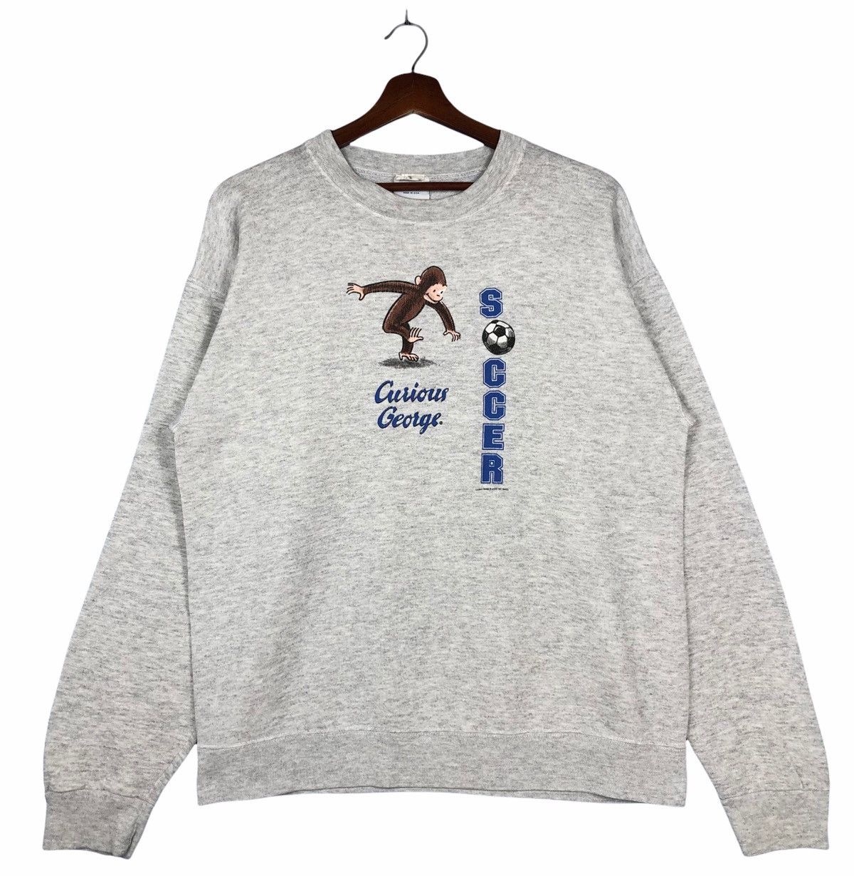 Vintage Vintage Curious George Soccer Sweatshirt Animation | Grailed