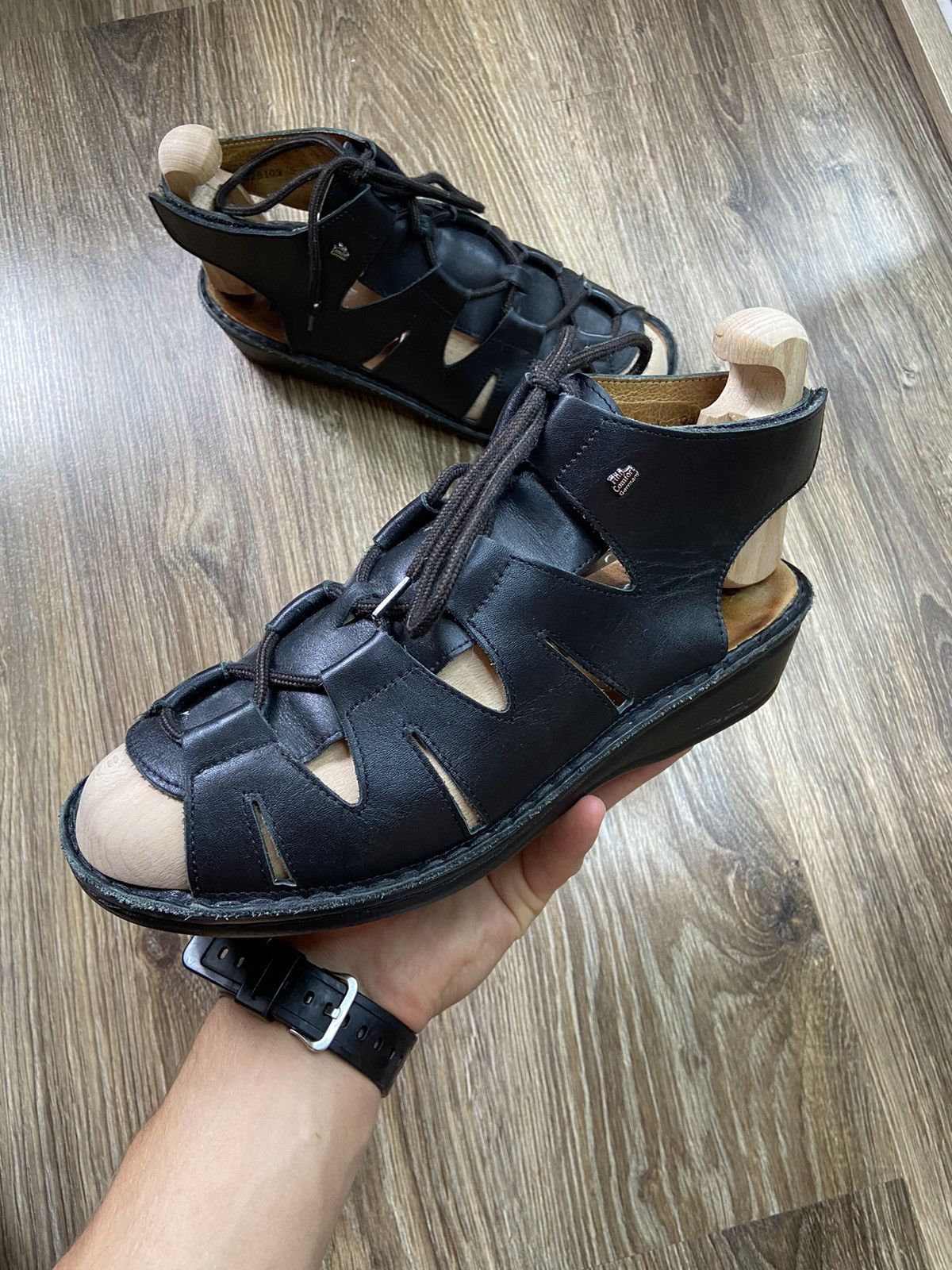 Vintage Finn Comfort Men Black Leather sandals 41 Made In Germany | Grailed