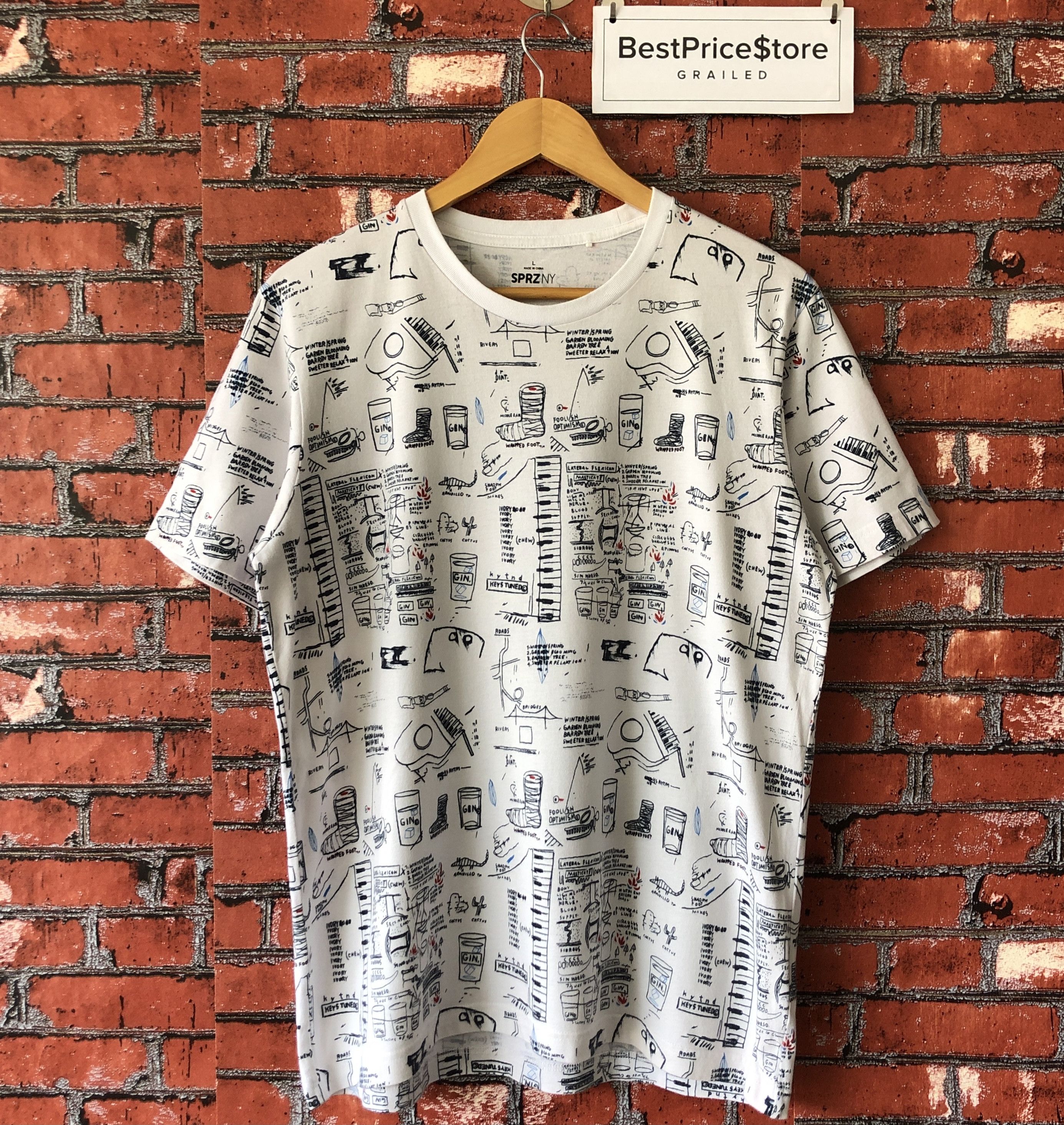 Moma Jean Michel Basquiat MoMa Uniqlo Overprint Tee Shirt | Grailed