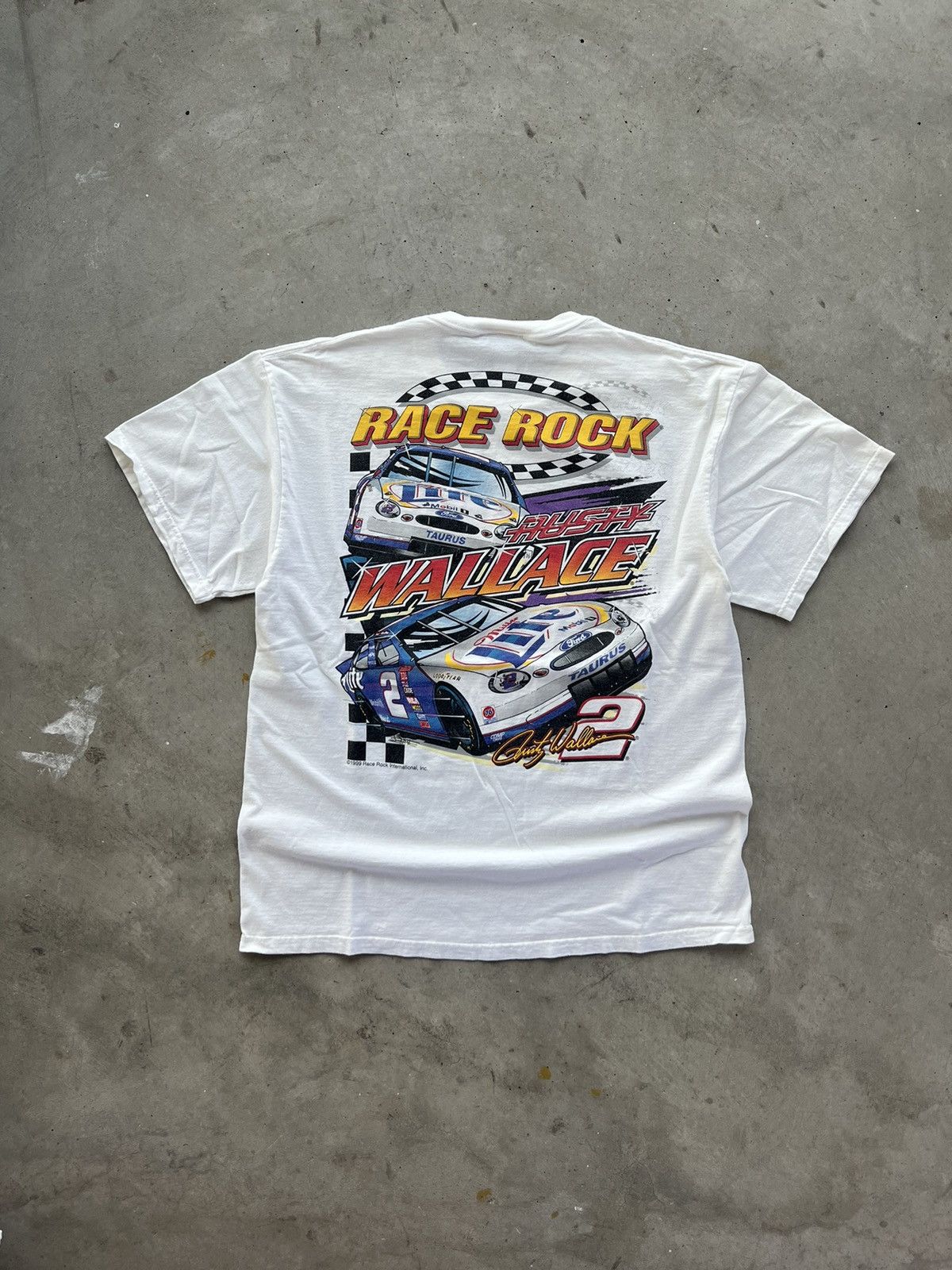 Vintage Vintage 90’s NASCAR Rusty Wallace Race Rock Racing Tee | Grailed