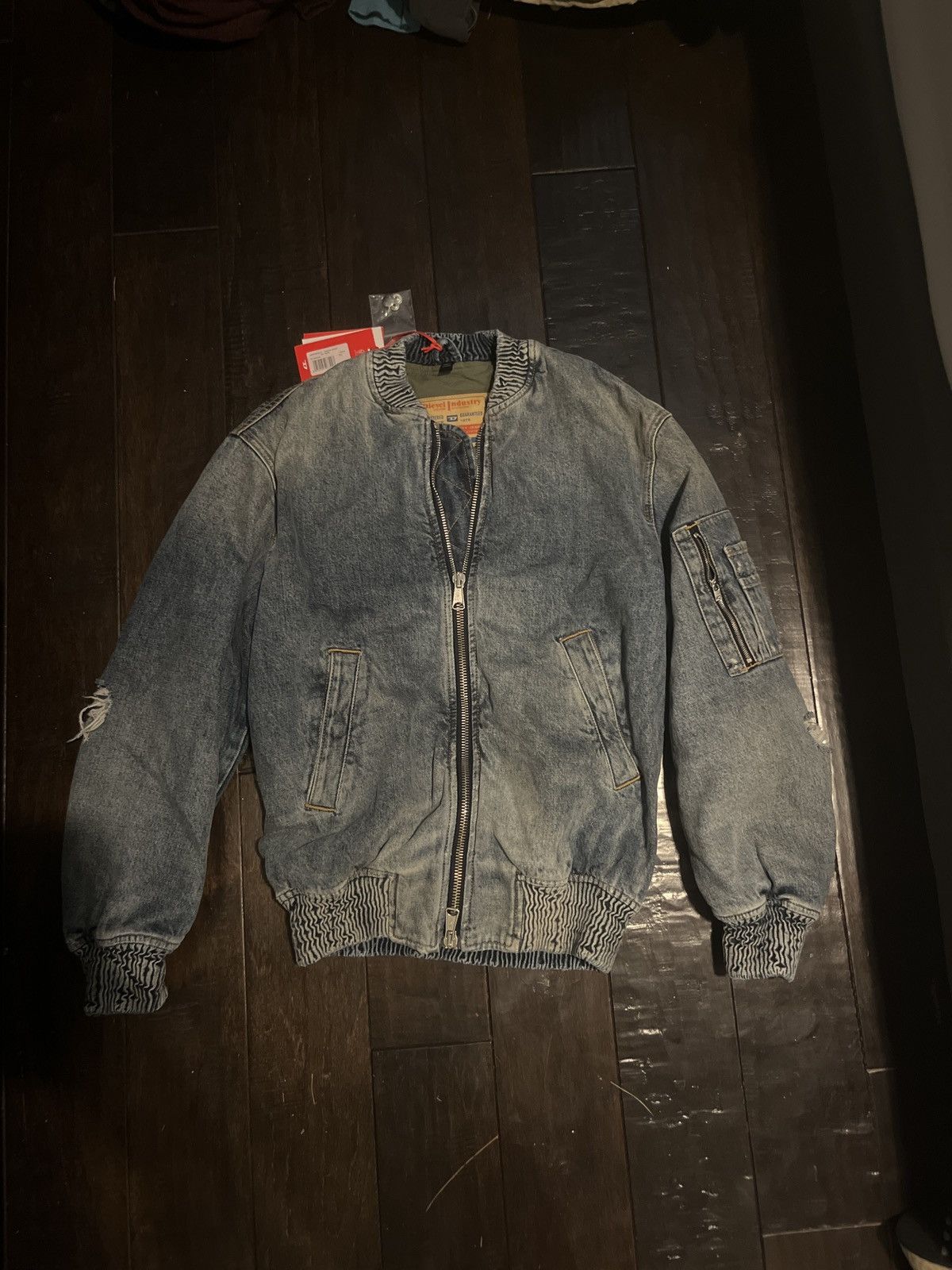 Diesel Diesel d-weltik runway denim bomber | Grailed