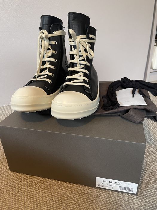 Rick Owens Rick Owens Mainline Ramones Hightop Leather Sneakers | Grailed