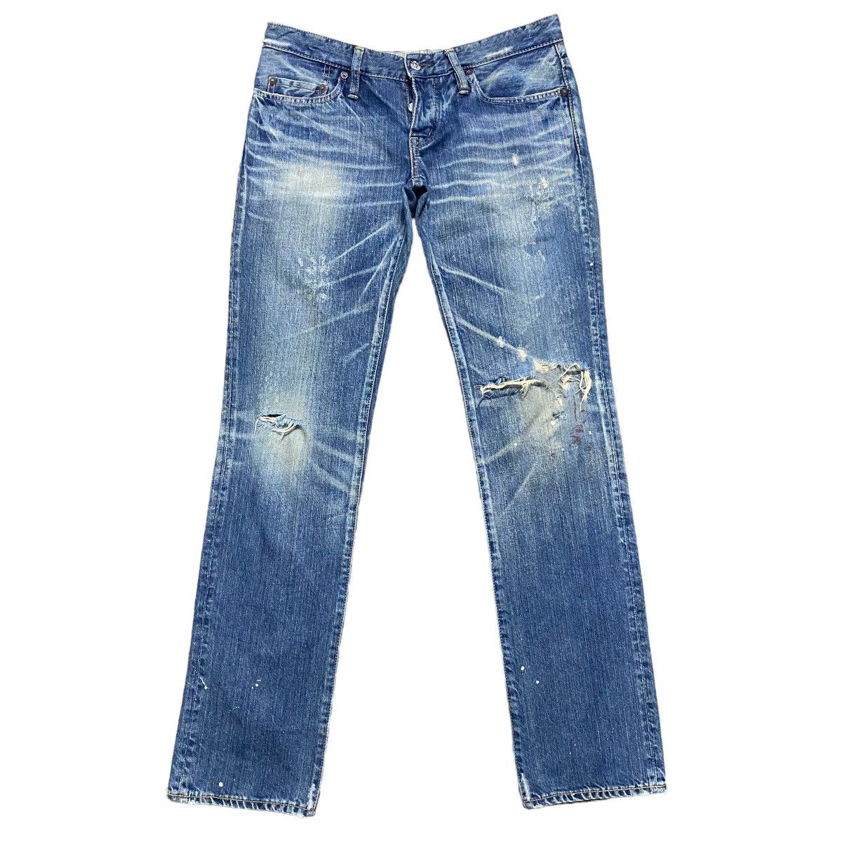 Hysteric Glamour Hysteric Glamour Low Rise Thrashed Jeans | Grailed