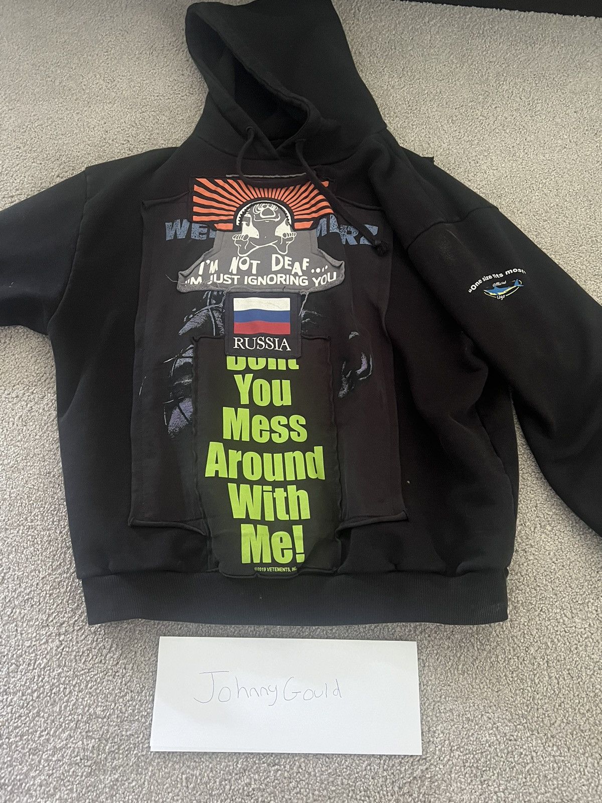 Vetements Vetements Russia Patchwork Hoodie | Grailed