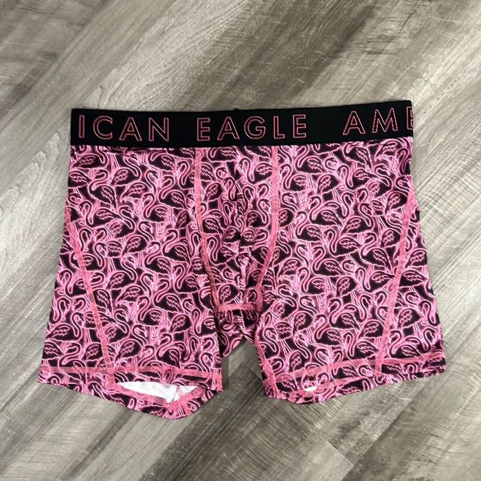 American Eagle Outfitters American Eagle Pink Flamingo Neon Flex Boxer ...