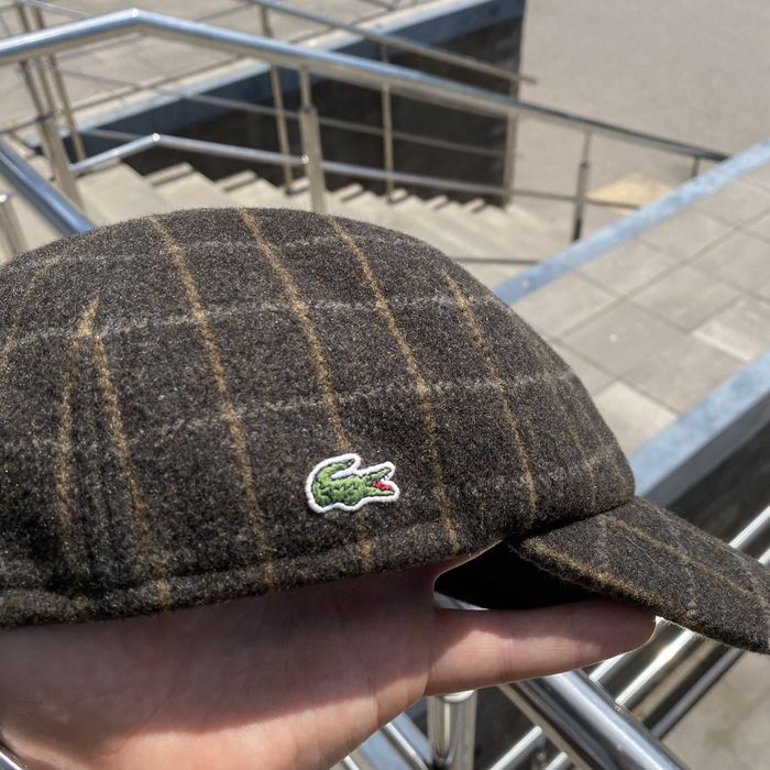 Lacoste Vintage Rare Lacoste Wool Check 5 Panel Cap Small Logo | Grailed