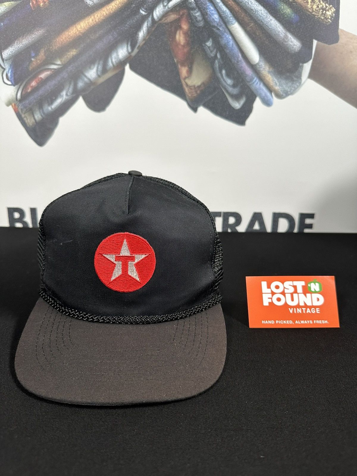 Vintage ‘90s Vintage Texaco Gas Patch Logo Trucker Snapback Hat | Grailed