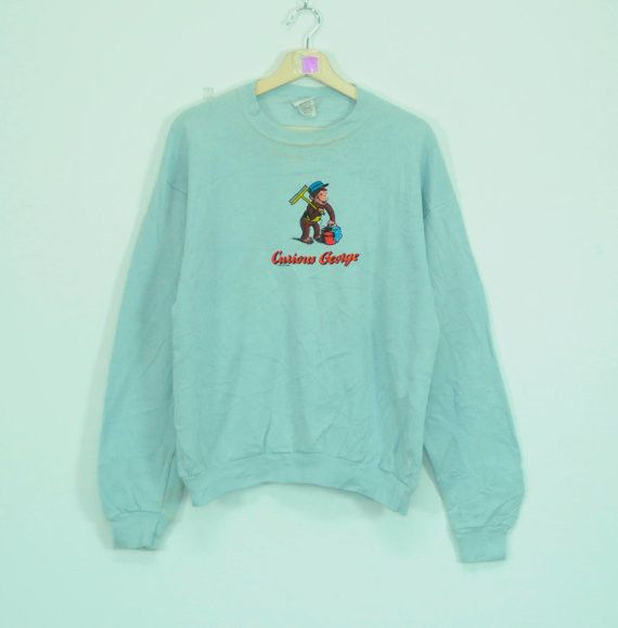 Vintage Vintage Curious George Sweatshirt Unisex Clothing sweet African ...