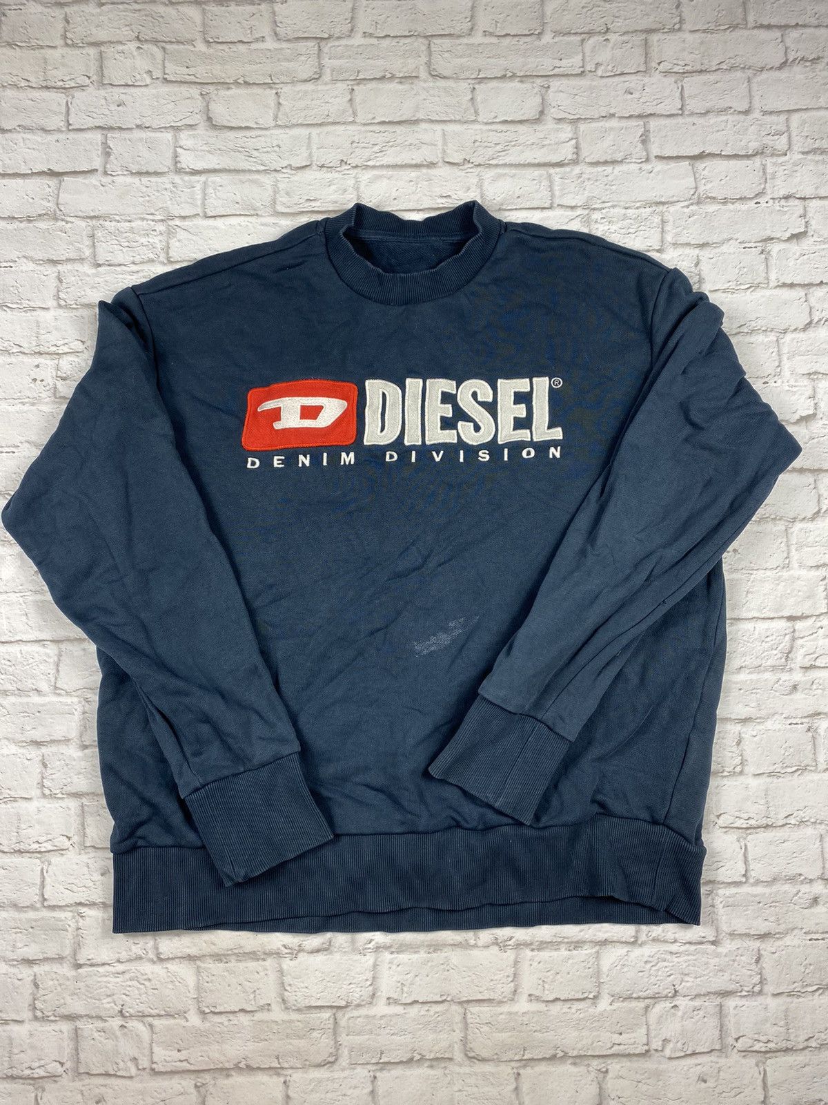 Diesel × Streetwear × Vintage Diesel denim division sweatshirt big logo ...