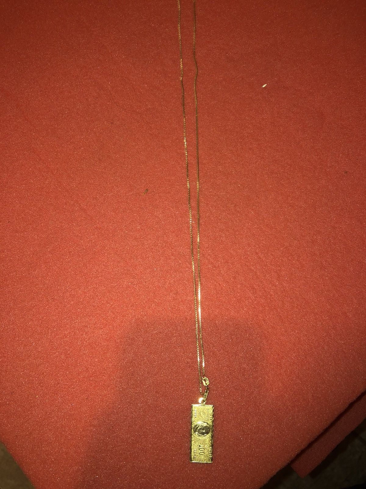 Supreme supreme 100 dollar bill 14k gold pendant | Grailed