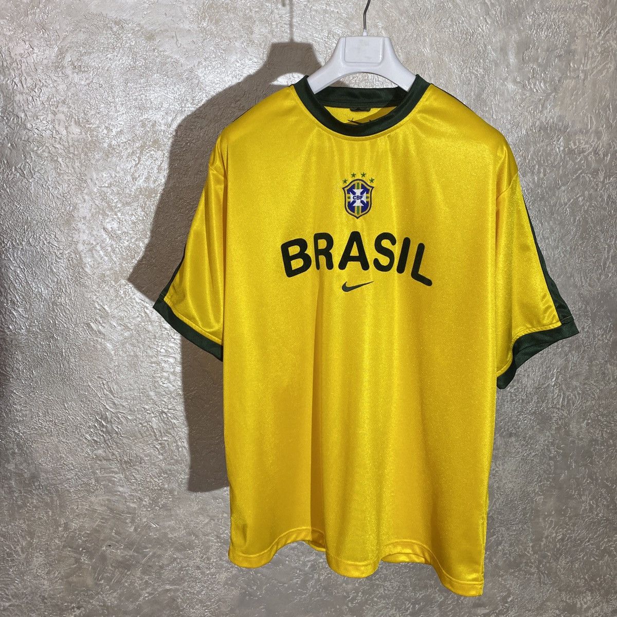 Nike Y2K Blokecore Nike Brasil 2000s Training Football Home Shirt | Grailed