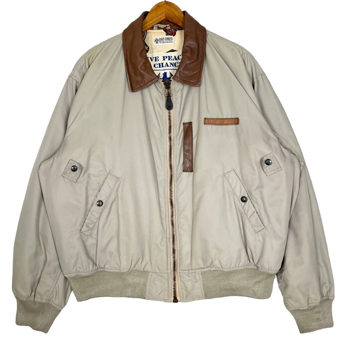 Military × Vintage Vintage Bop Corps Military Bomber Flight Jacket ...