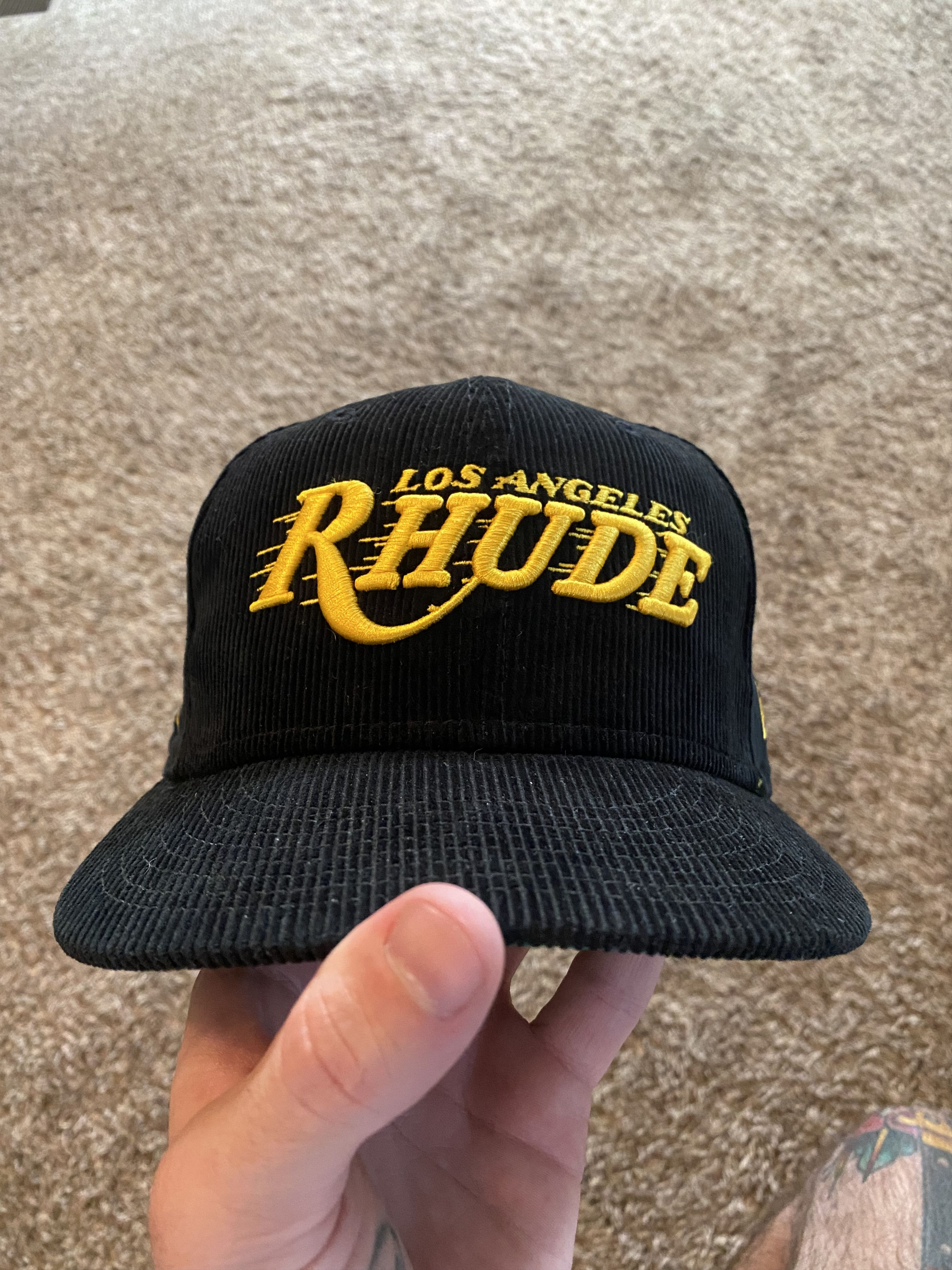 NBA × New Era × Rhude *RARE* Corduroy Los Angeles Rhude Hat | Grailed