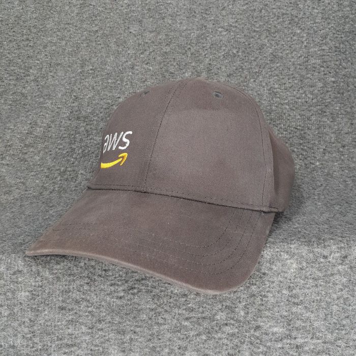 Vintage Amazon AWS Employee Work Hat Cap Adjustable Gray Amazon Web ...