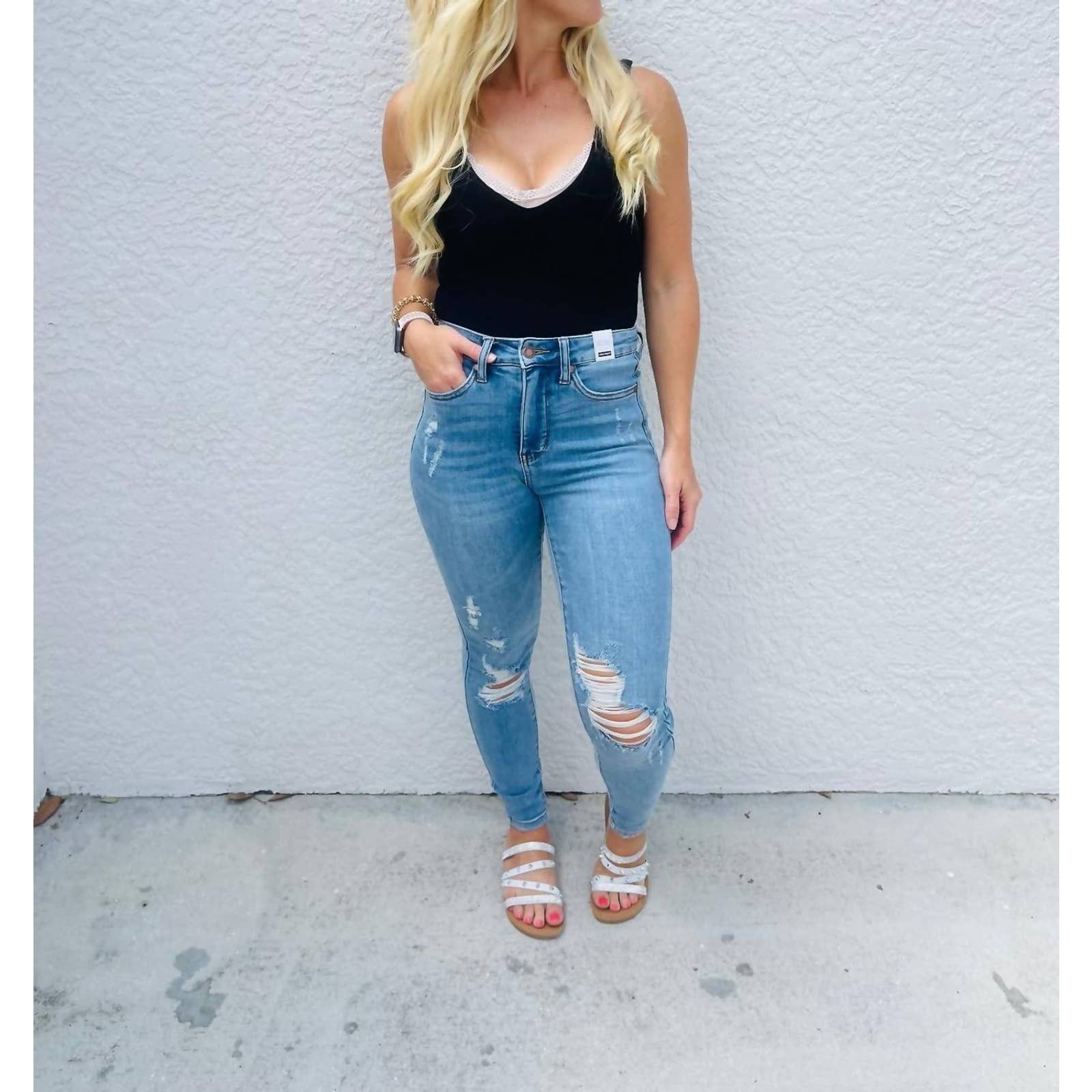 Designer AVE SHOPS Is Judy Blue - High-Wasted Tummy Control Skinny ...