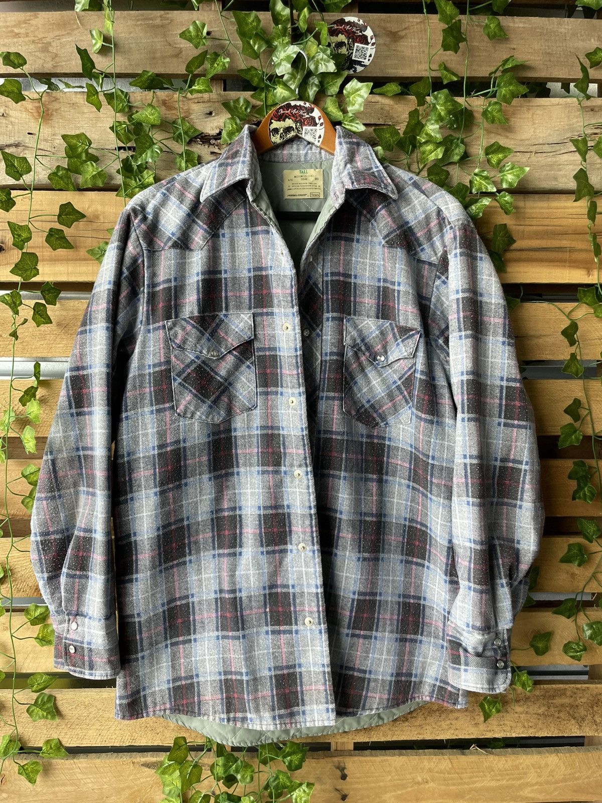 Vintage Vintage Flannel Work Jacket 80’s M Plaid Pearl Snap | Grailed