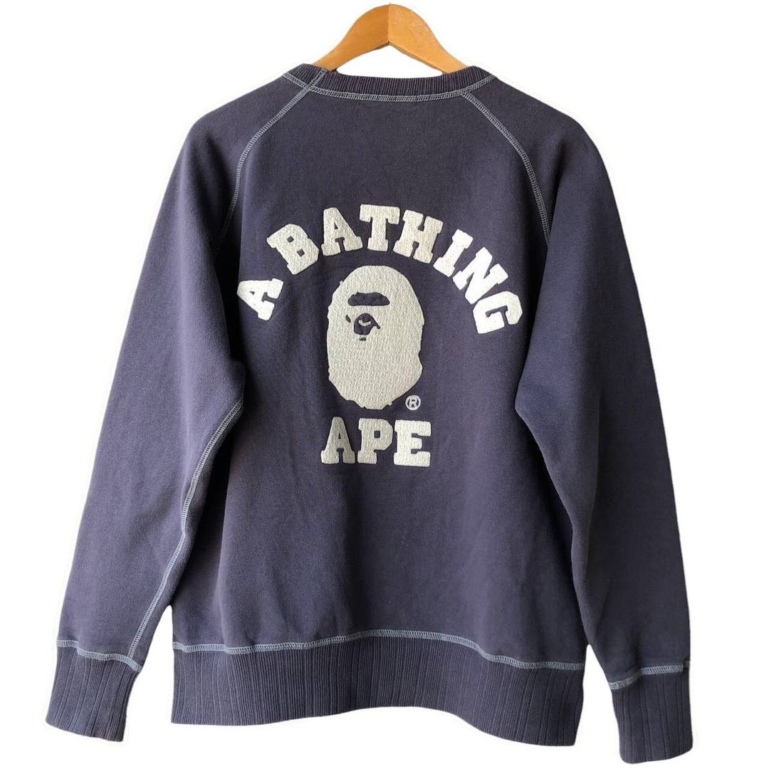 Bape × Vintage Bape A Bathing Ape Embroidered Crewneck | Grailed