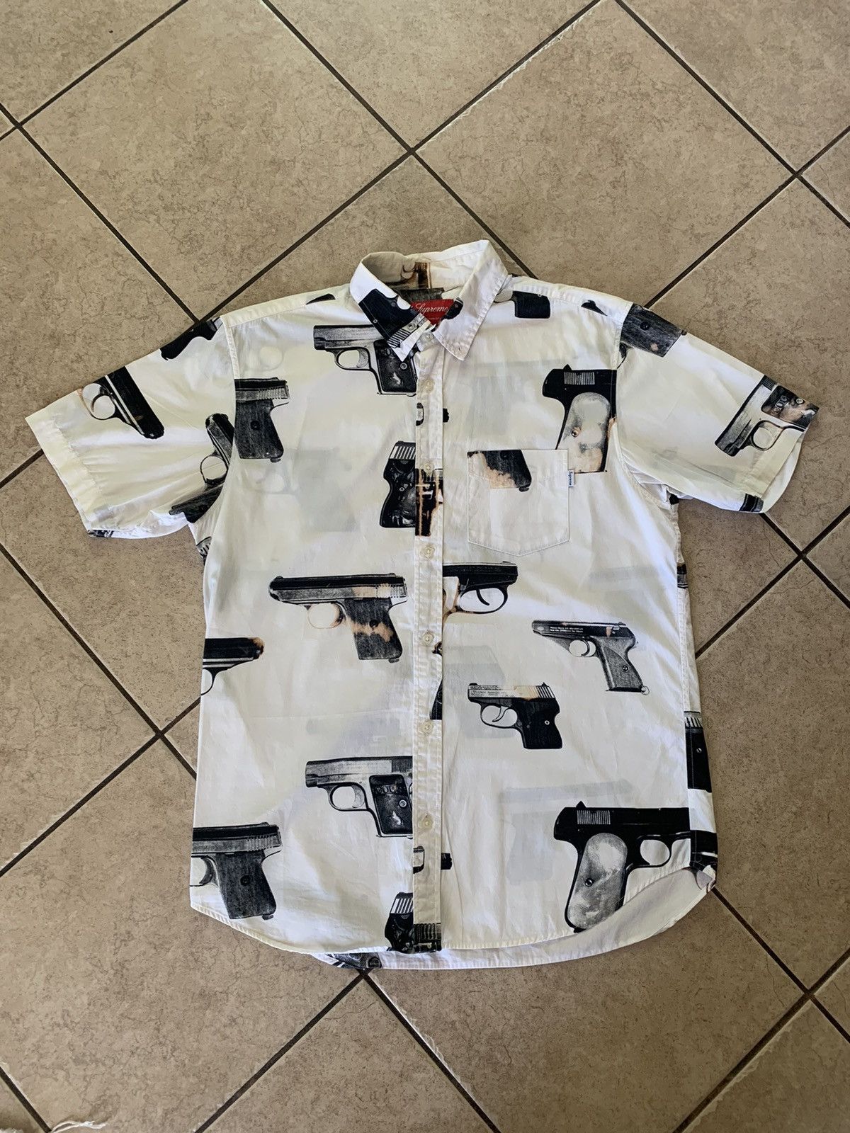 Supreme Supreme Guns Button Up Shirt SS13 | Grailed