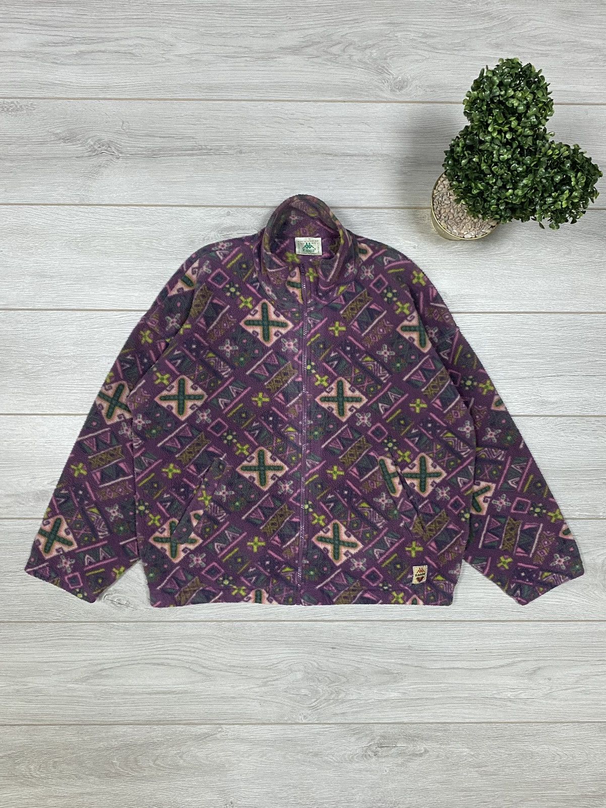 Vintage Kappa vintage Aztec Navajo patterns 90s made in Italy fleece ...