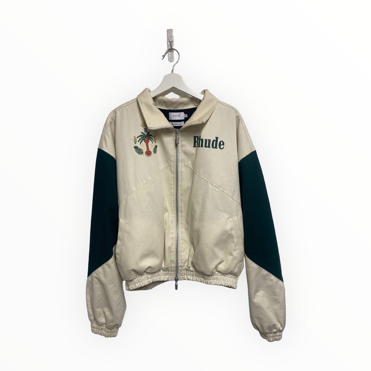 Rhude Palm Logo Colorblock Flight Jacket | Grailed