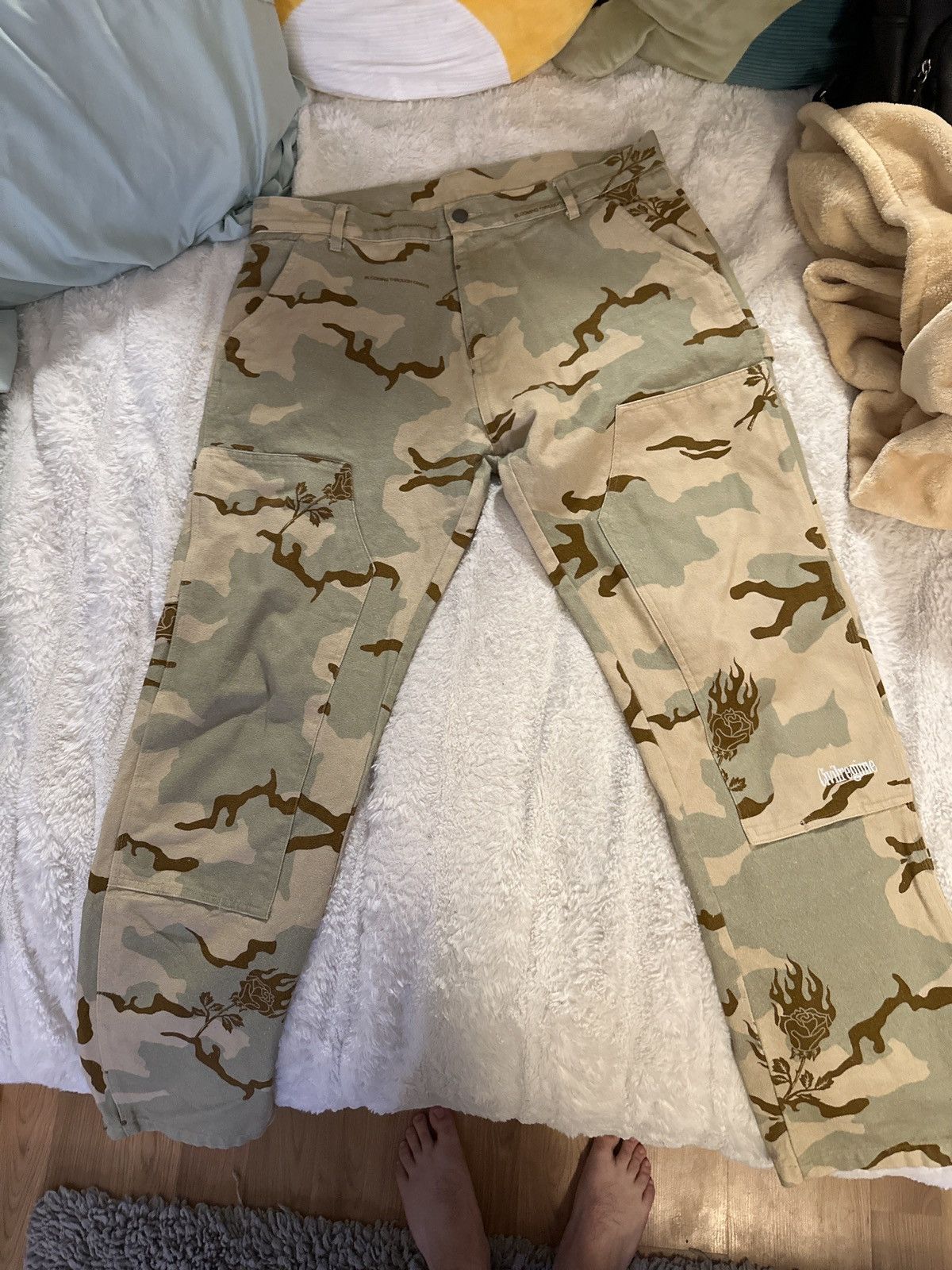 Civil Regime Blooming Through Chaos Camo Carpenter Pant | Grailed