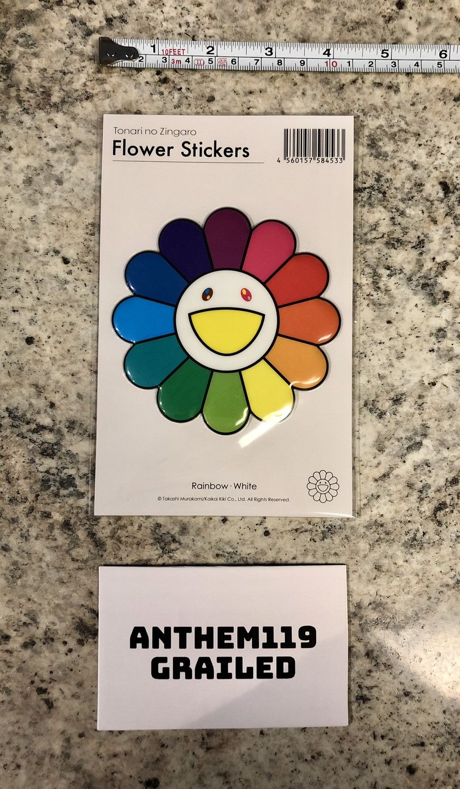 Takashi Murakami Takashi Murakami Bubblingly Rainbow Flower Sticker ...