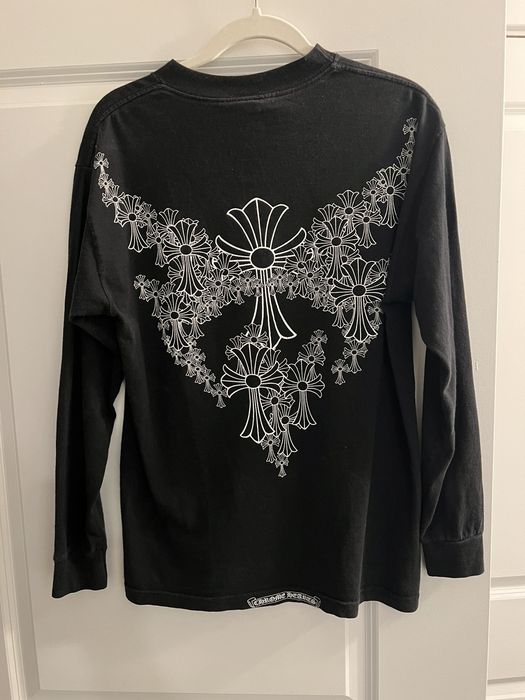 Chrome Hearts Chrome Hearts Vintage Angel Wings Cemetery Cross Long ...