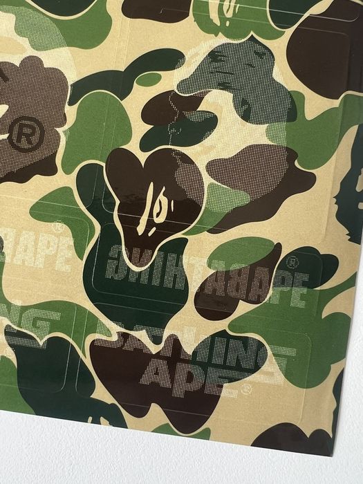 Bape 🔥 OG BAPE Camo Sticker Sheet Ape Head Logo | Grailed