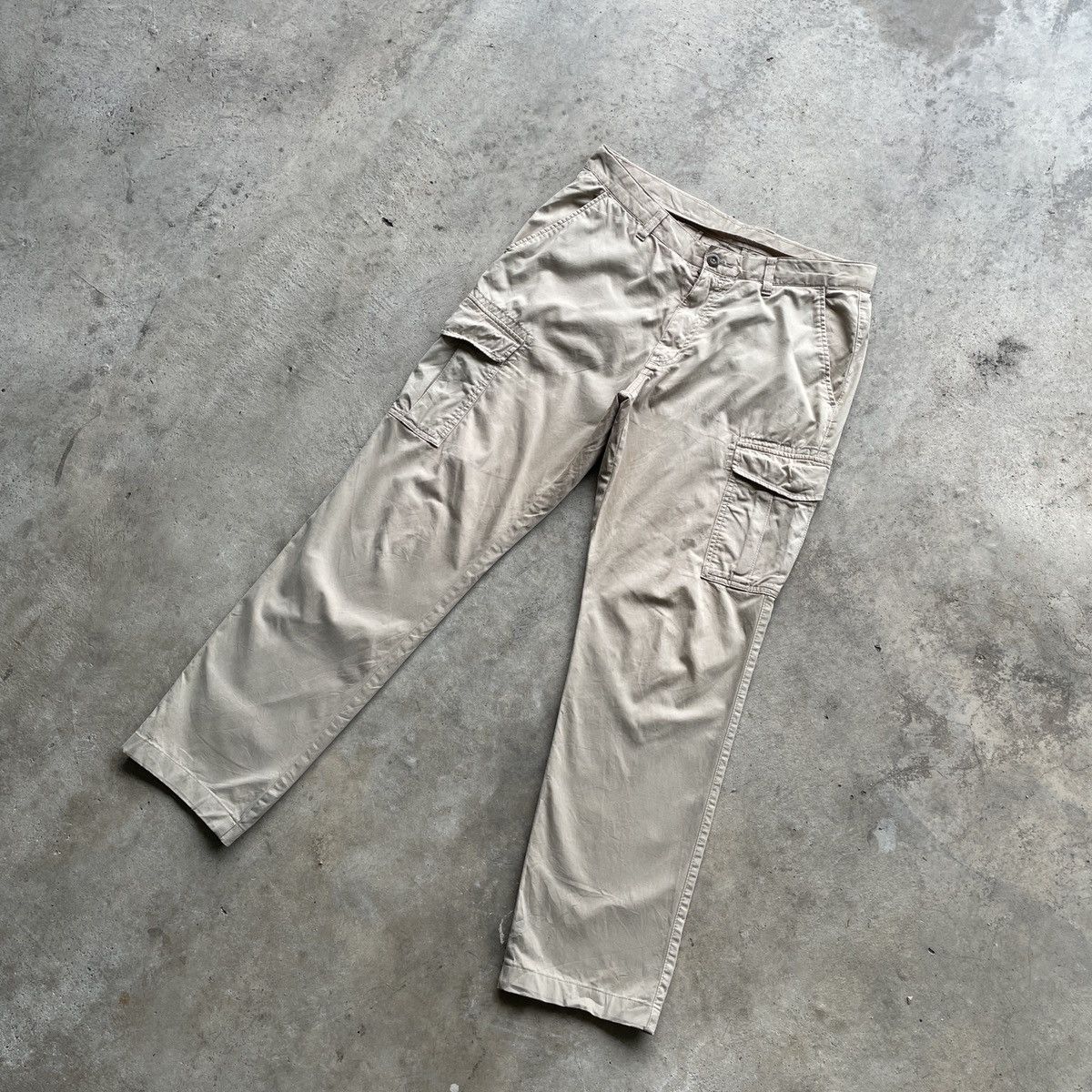Japanese Brand × Streetwear × Vintage Japanese Vintage Cream Multipocket Tactical Cargo Pants ...