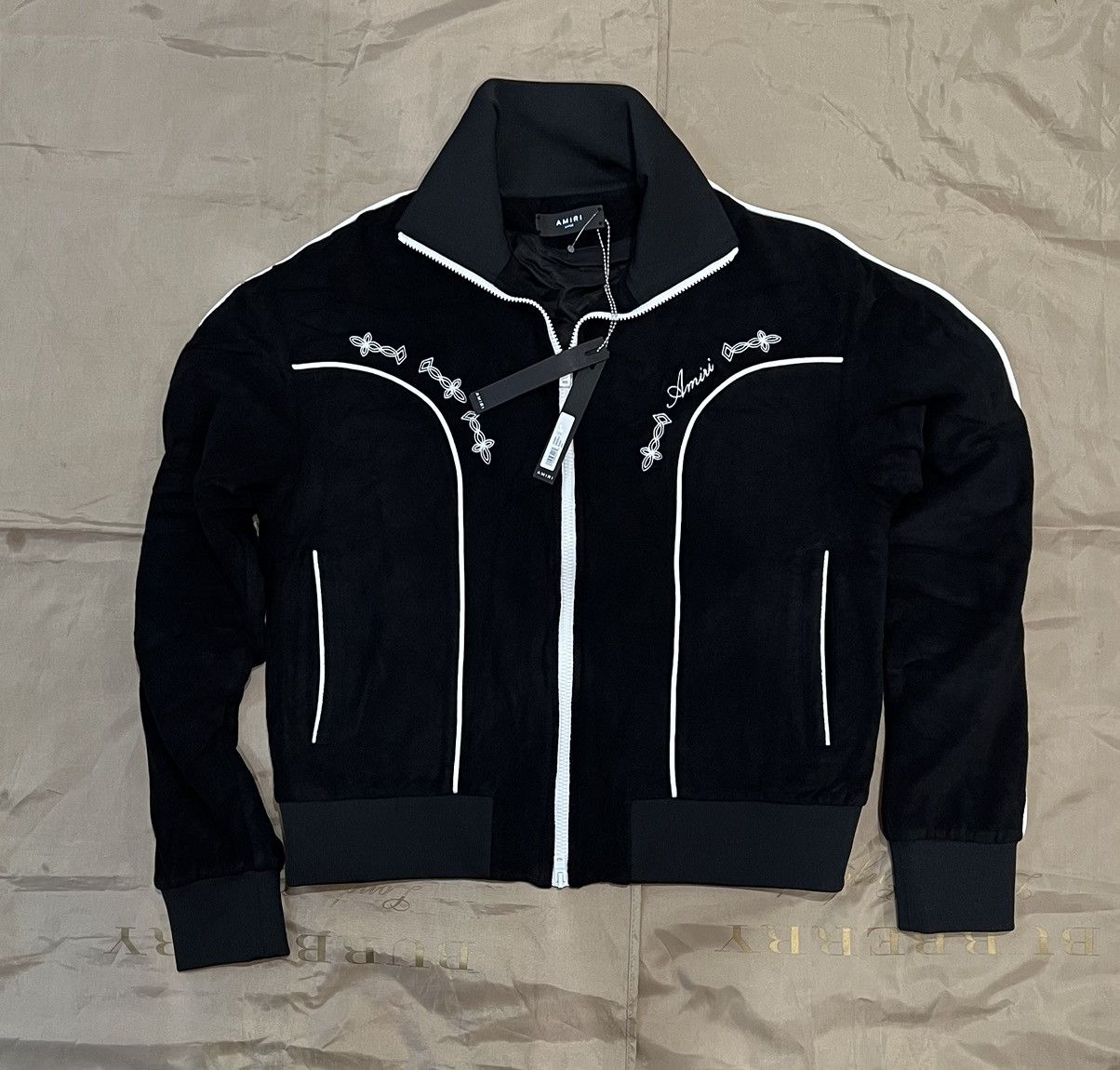 Amiri AMIRI Piped-trim bomber jacket size L $1900 | Grailed