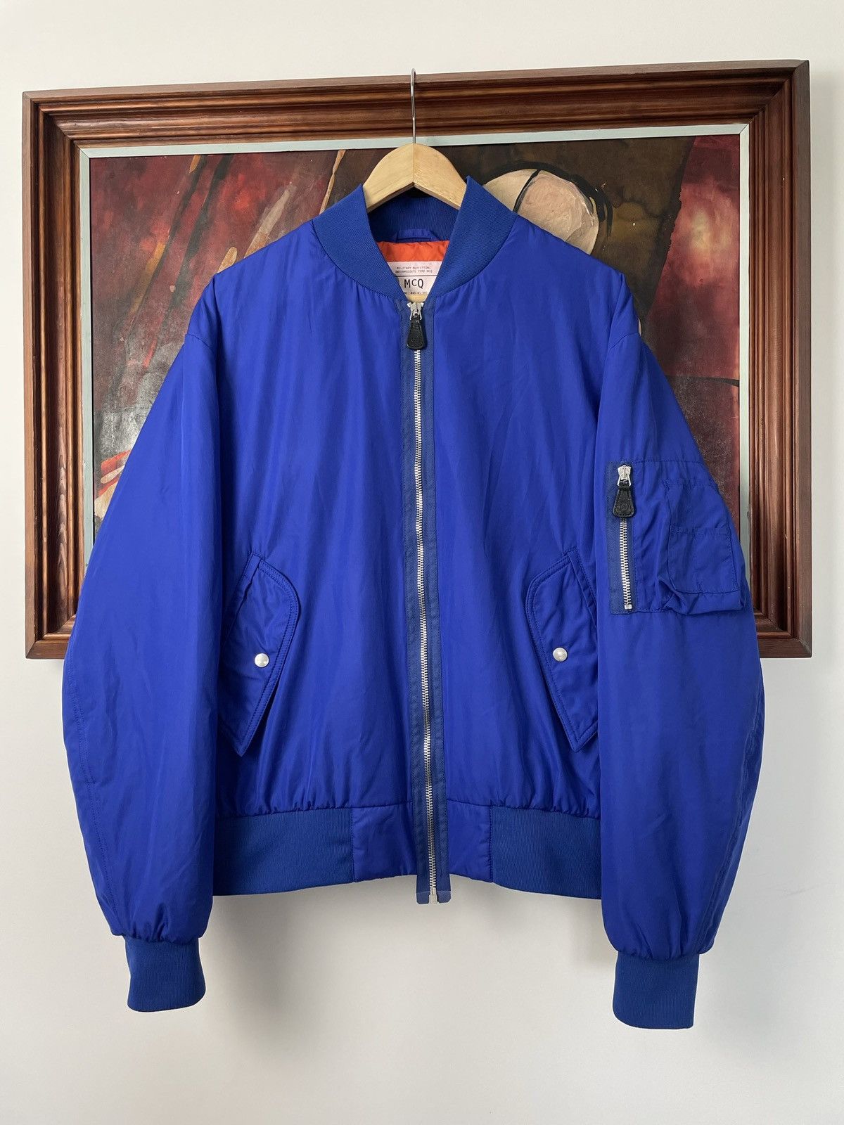 Alexander McQueen MCQ by Alexander McQueen Royal Blue Bomber Jacket ...