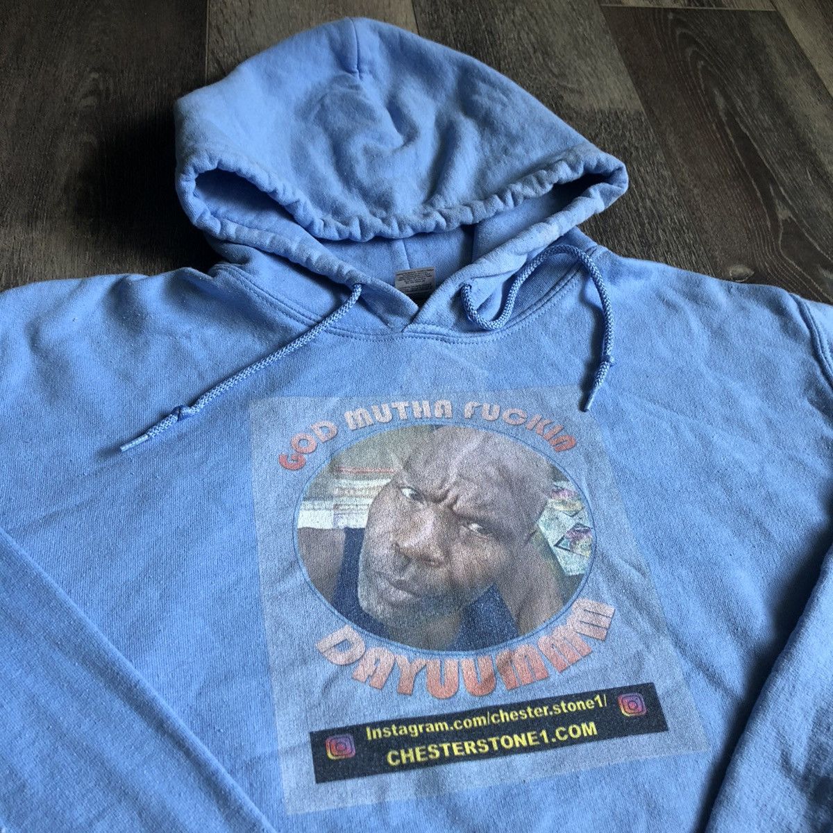 Vintage Chester Stone Meme God Mutha Fuckin Dayuummm Graphic Hoodie ...