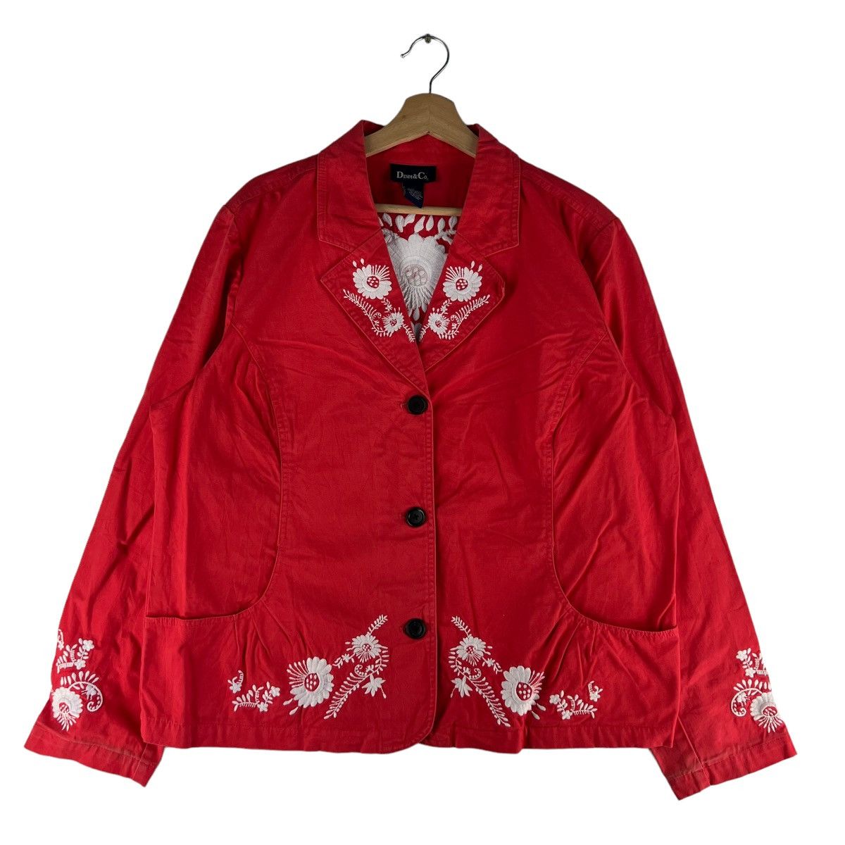 Denim & Co. × Vintage VINTAGE DENIM&CO CHORE WORK JACKET EMBROIDERY ...