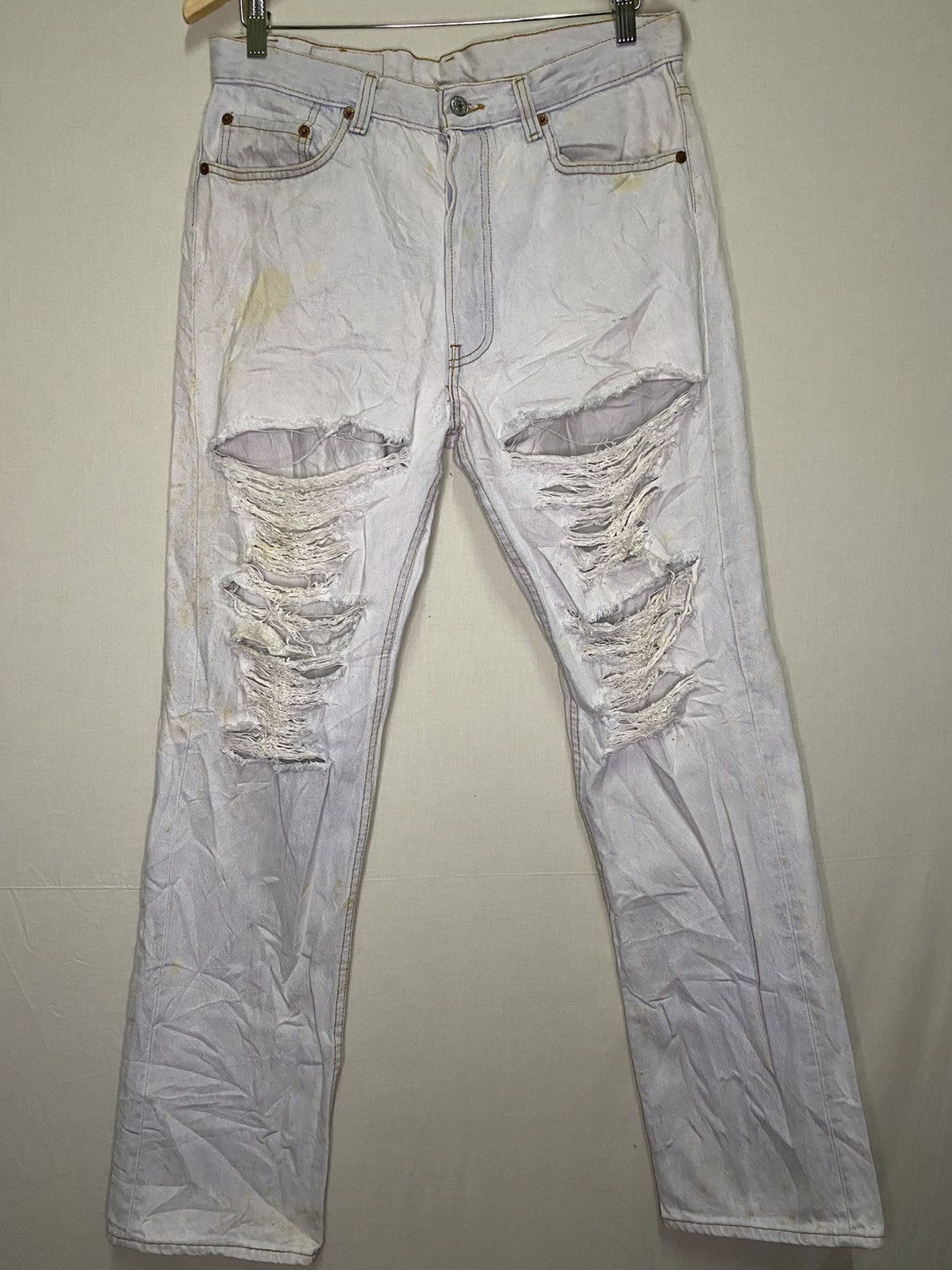 Distressed Denim × Levi's Vintage Clothing × Vintage Vintage Thrashed ...